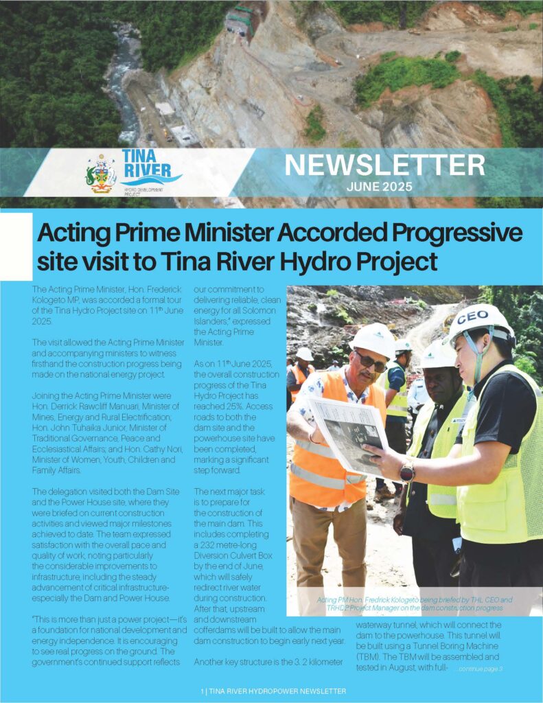 A National Project of Solomon Islands | Tina River Hydropower